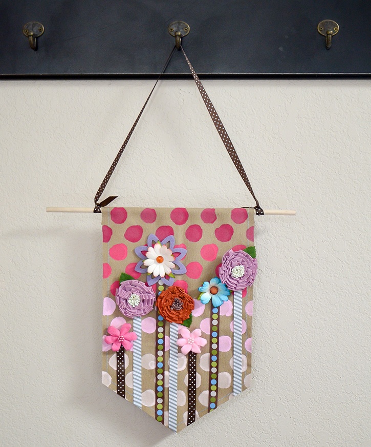 DIY Fabric Flower Flag