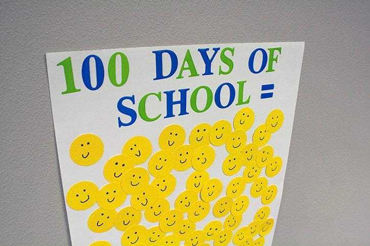 100 Days of School = 100 Smiles