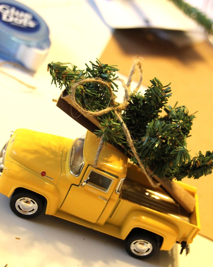 Christmas Truck in a Bottle