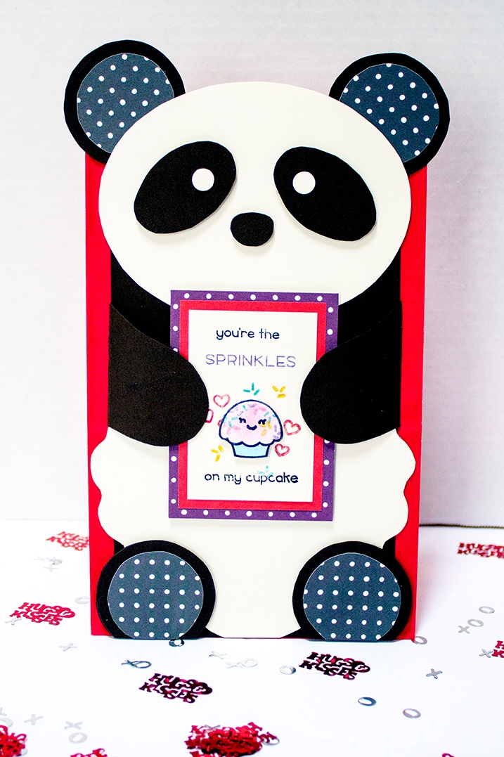 Lawn Fawn Panda Valentine's Bag