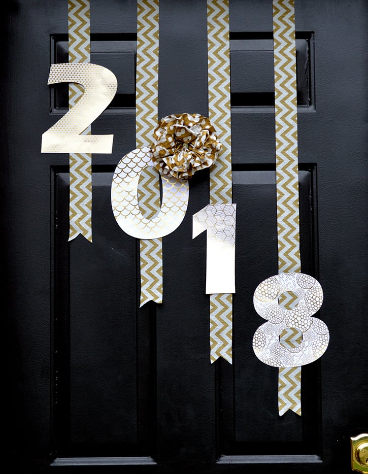 New Years Door Decor
