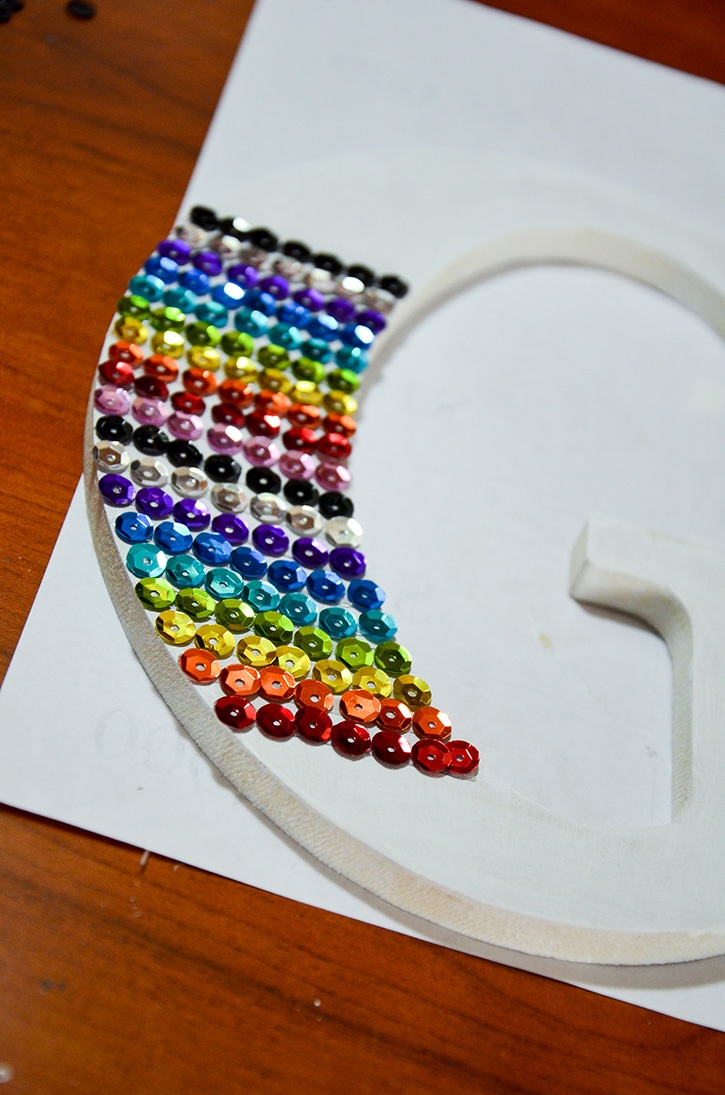 Sequins Monogram Decor