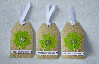 Best Wishes Clover Gift Tag Set